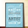 Every Child is an Artist, Poster Art Print. Quote Picasso Poster ...