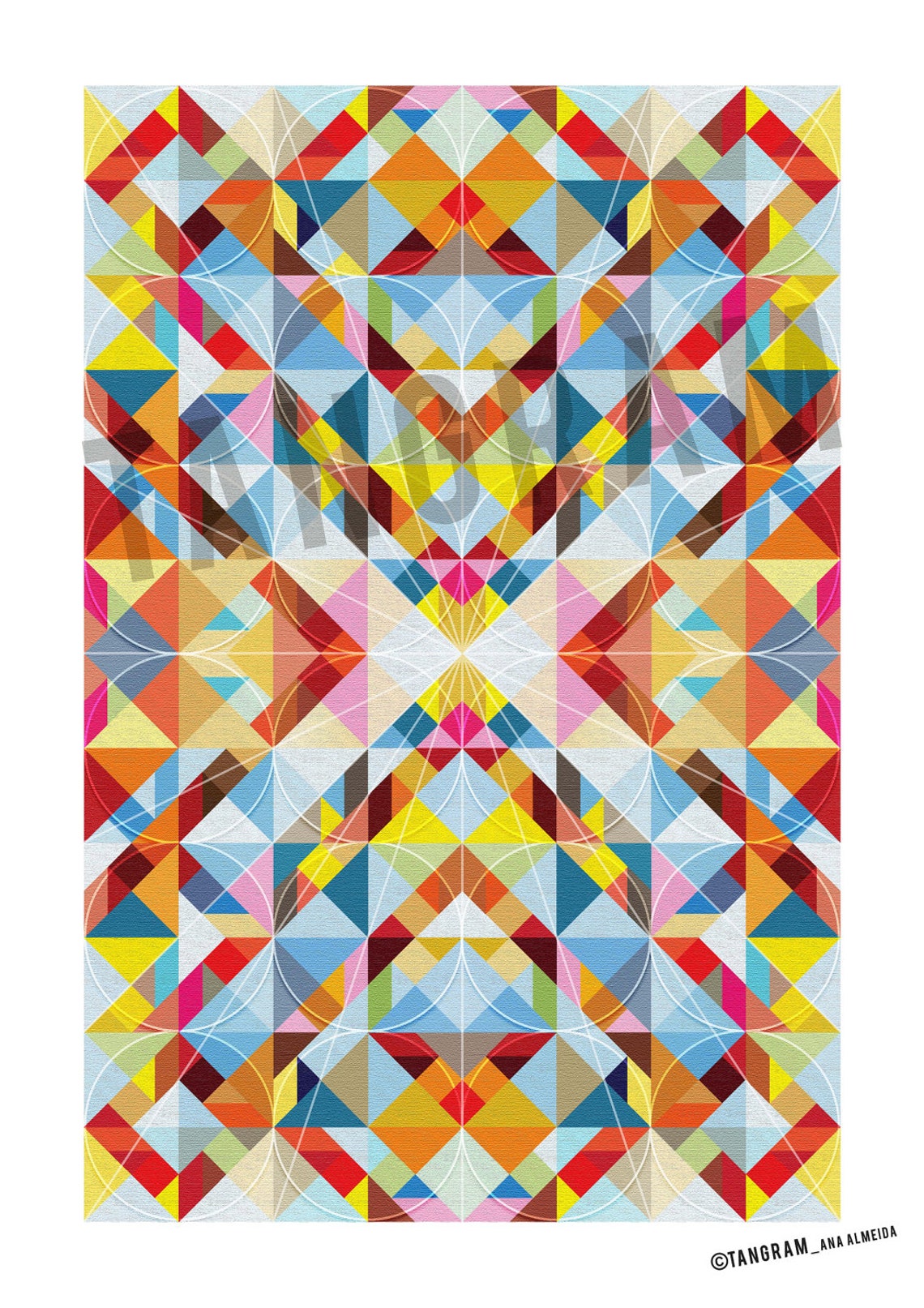 Tangram Geometric Art. Geometric Poster, Abstract Wall Decor. Geometric ...