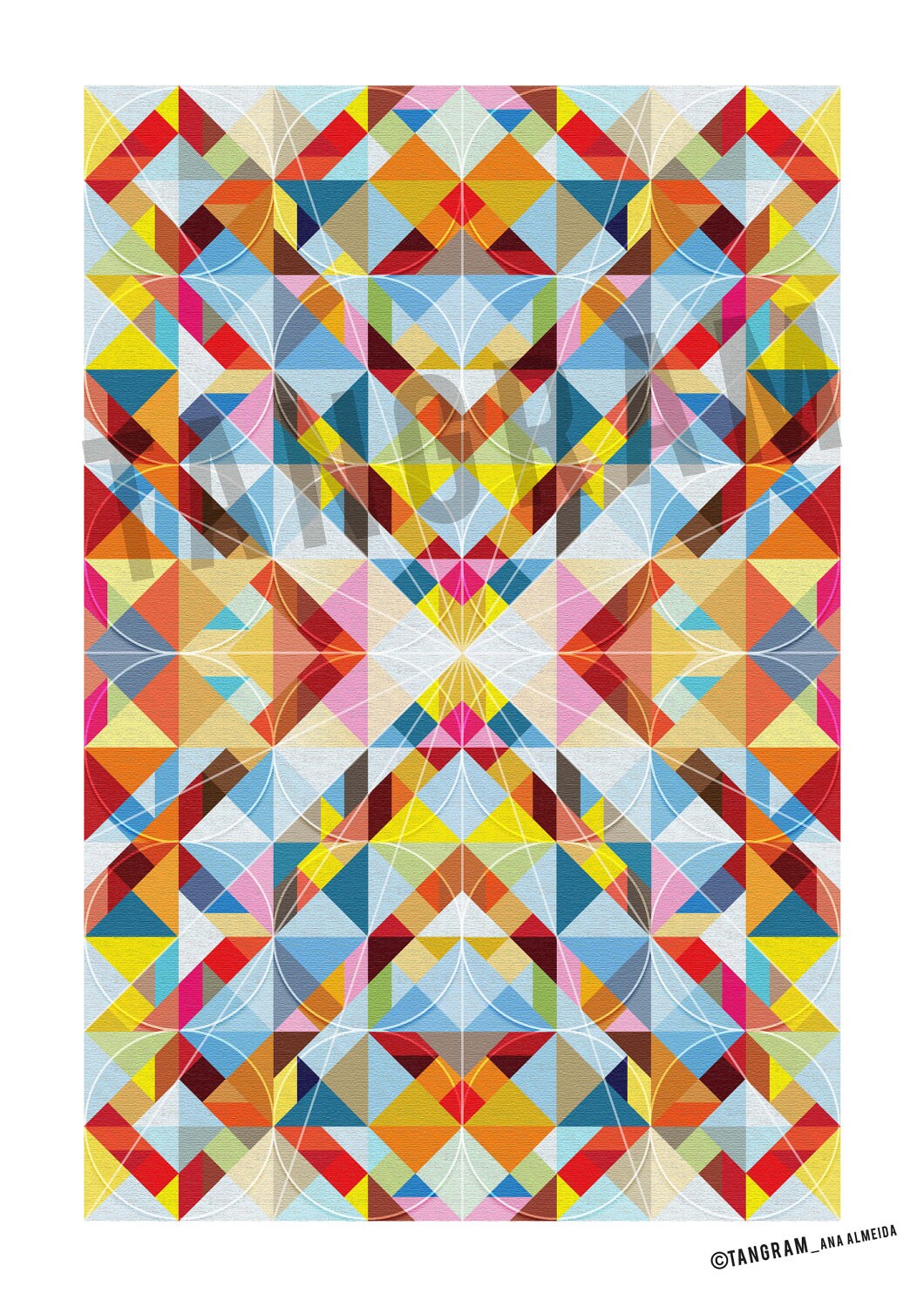Tangram Geometric Art. Geometric Poster, Abstract Wall Decor. Geometric ...