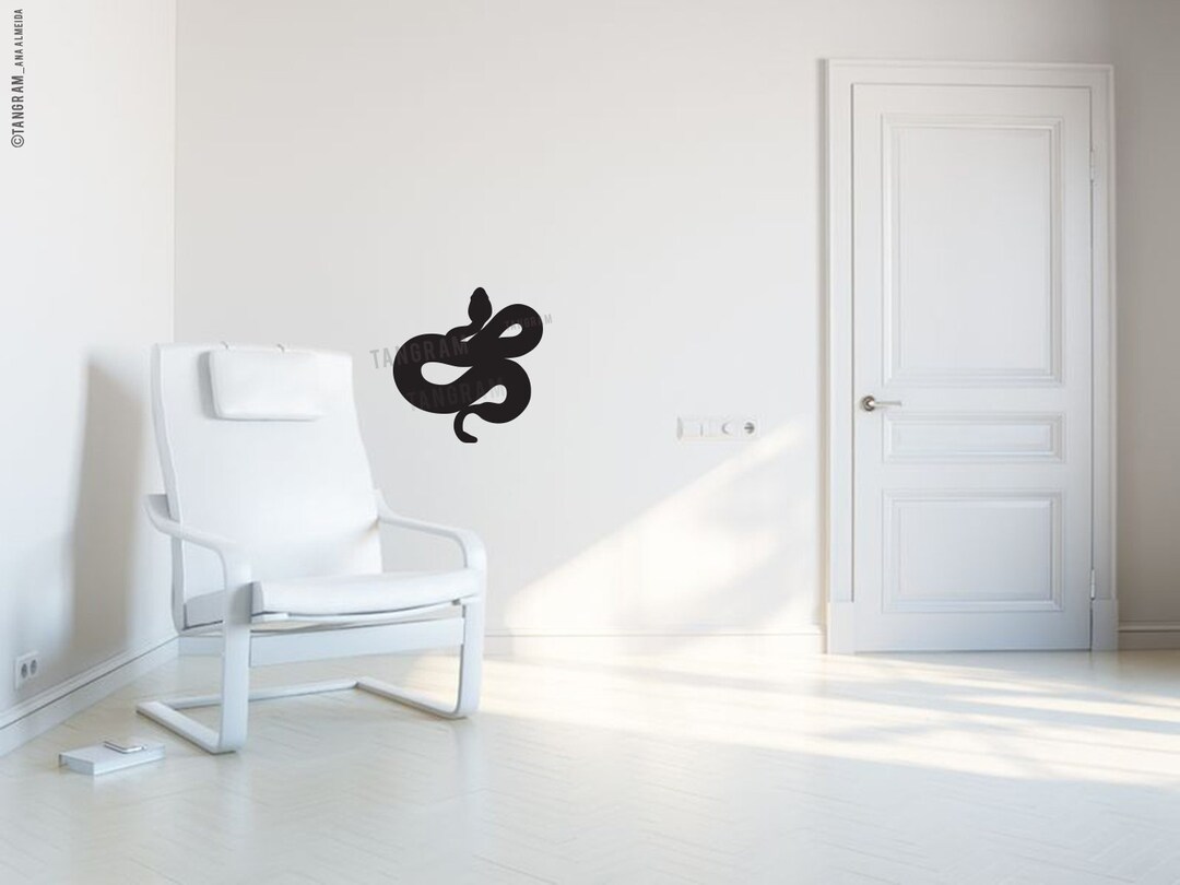Black Snake Sticker. Snake Vinyl Sticker. Sinuous Snake Decal. Snake ...