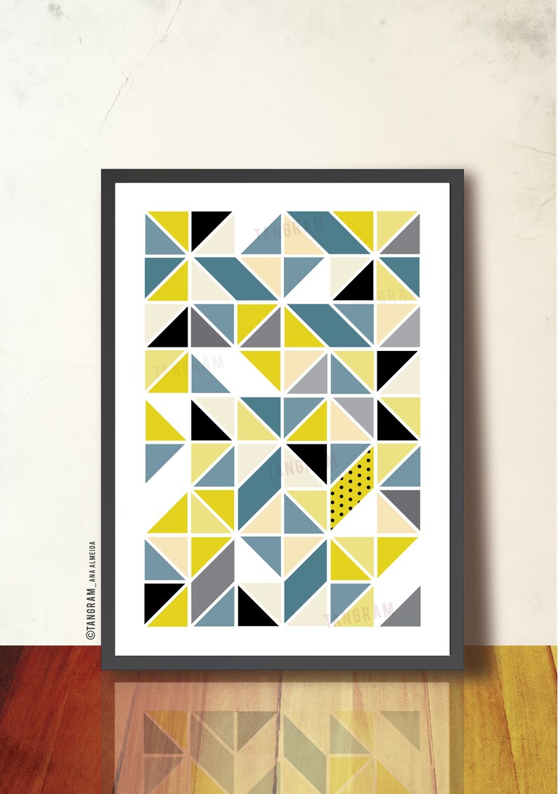 Geometric Decor. Poster Print. Geometric Poster Art. Affiche Scandinave ...