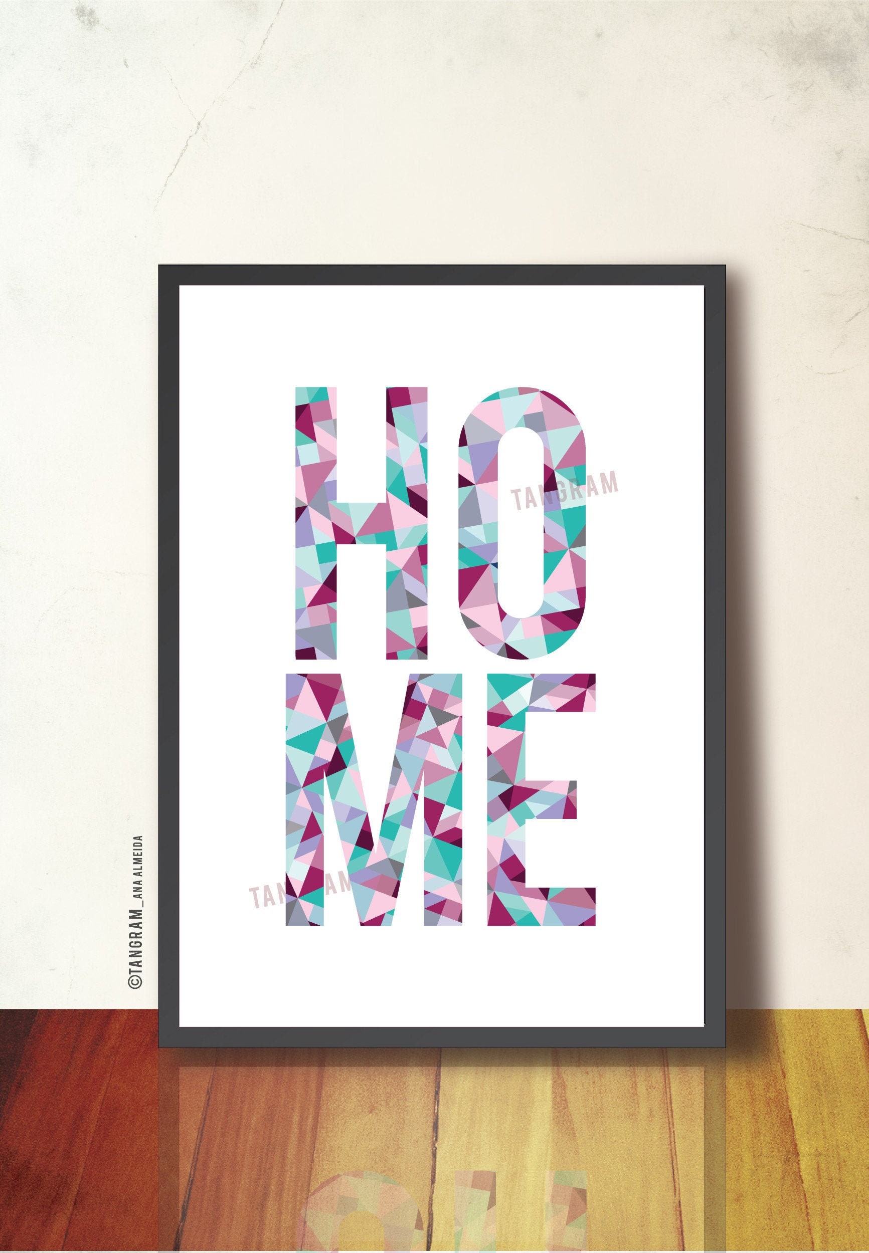 Home Poster Print. Geometric Home Poster. Stay Home Poster. Living Room ...