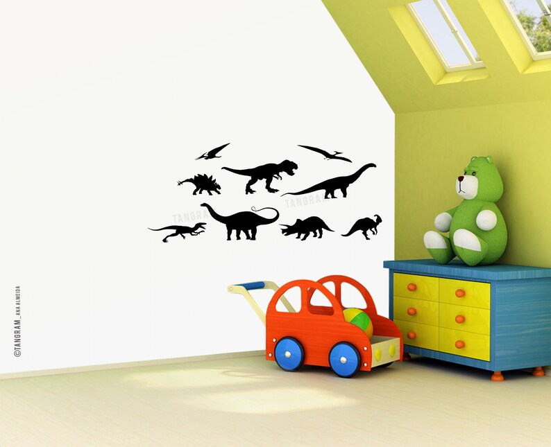Dinosaurs VINYL DECAL. Dinosaurs Wall Art for Children's Room. Dinosaur ...
