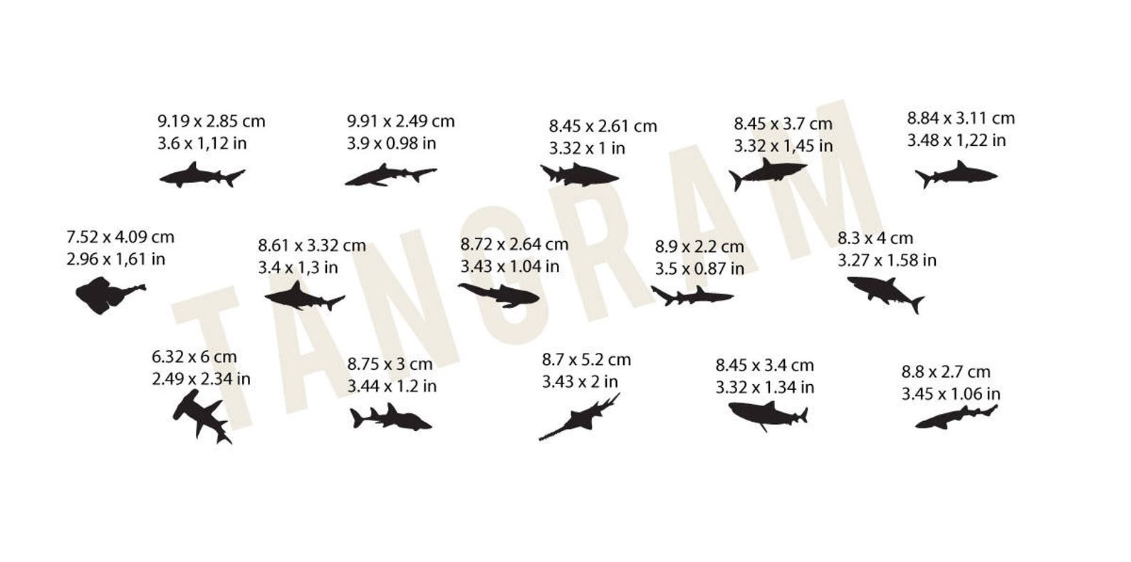 Sharks Wall Decals. Black Sharks Vinyl Decal. Shark Vinyl Stickers ...