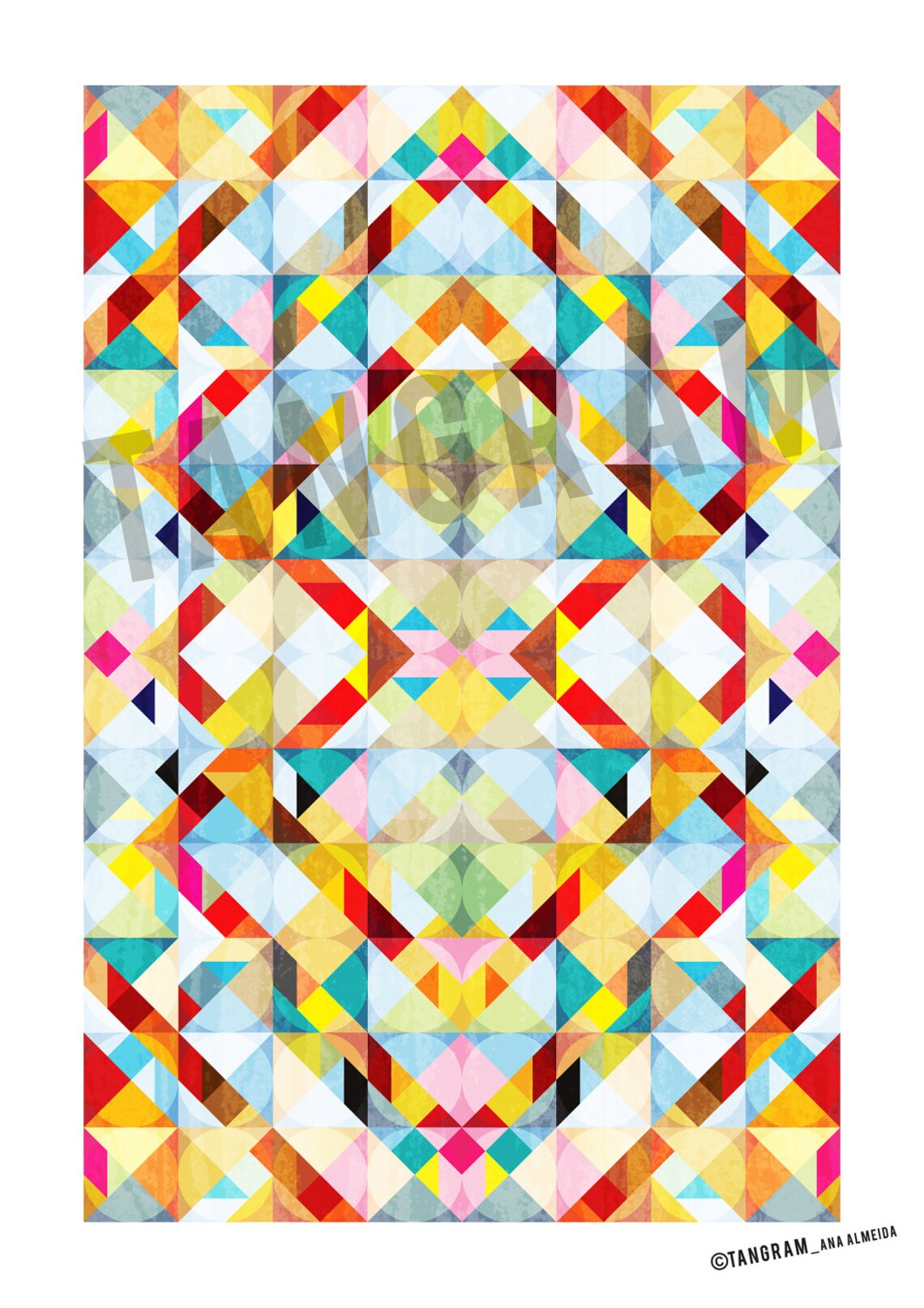 Tangram Geometric Art, Abstract Wall Decor Illustration. Geometric ...