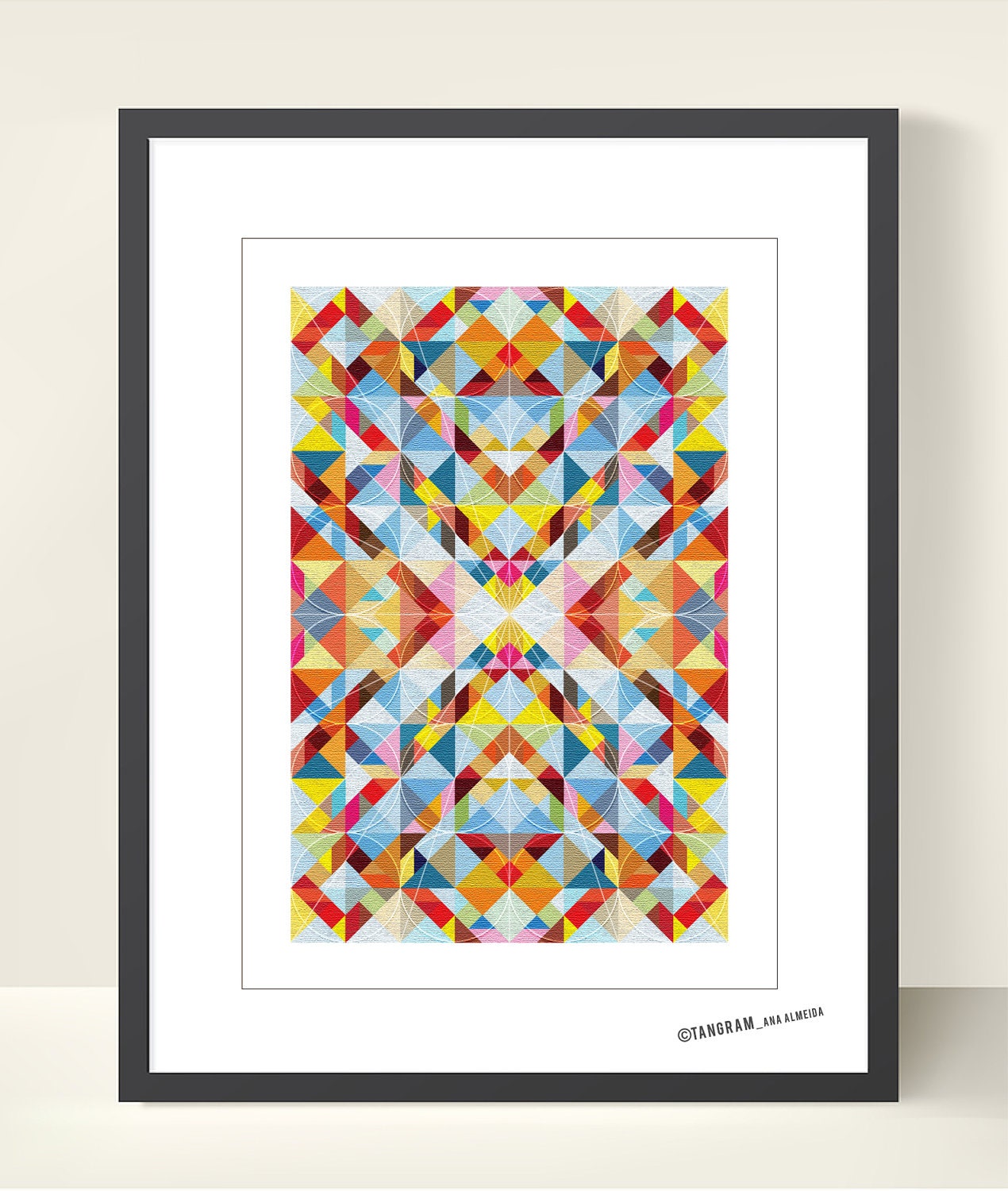Tangram Geometric Art. Geometric Poster, Abstract Wall Decor. Geometric ...