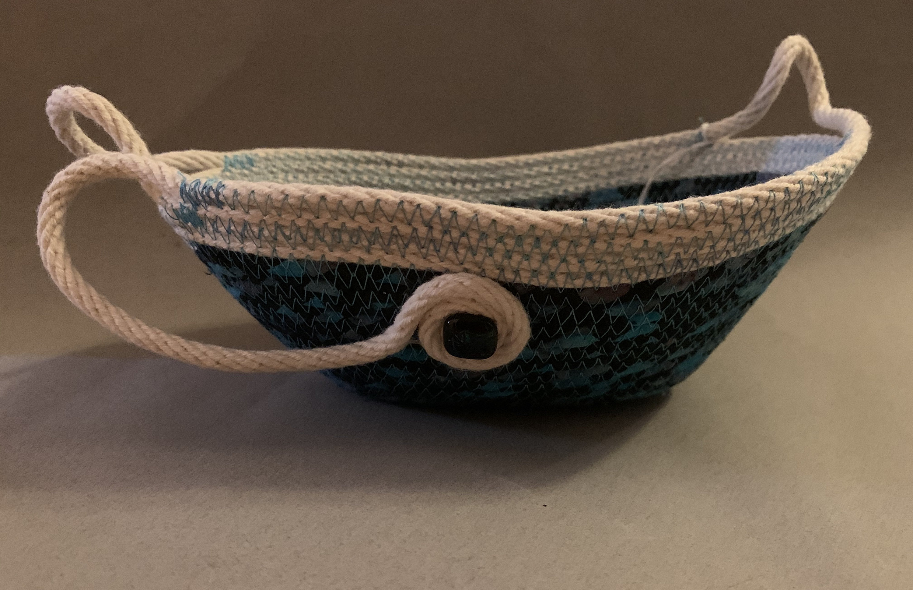 Batik-wrapped Rope Basket - Etsy