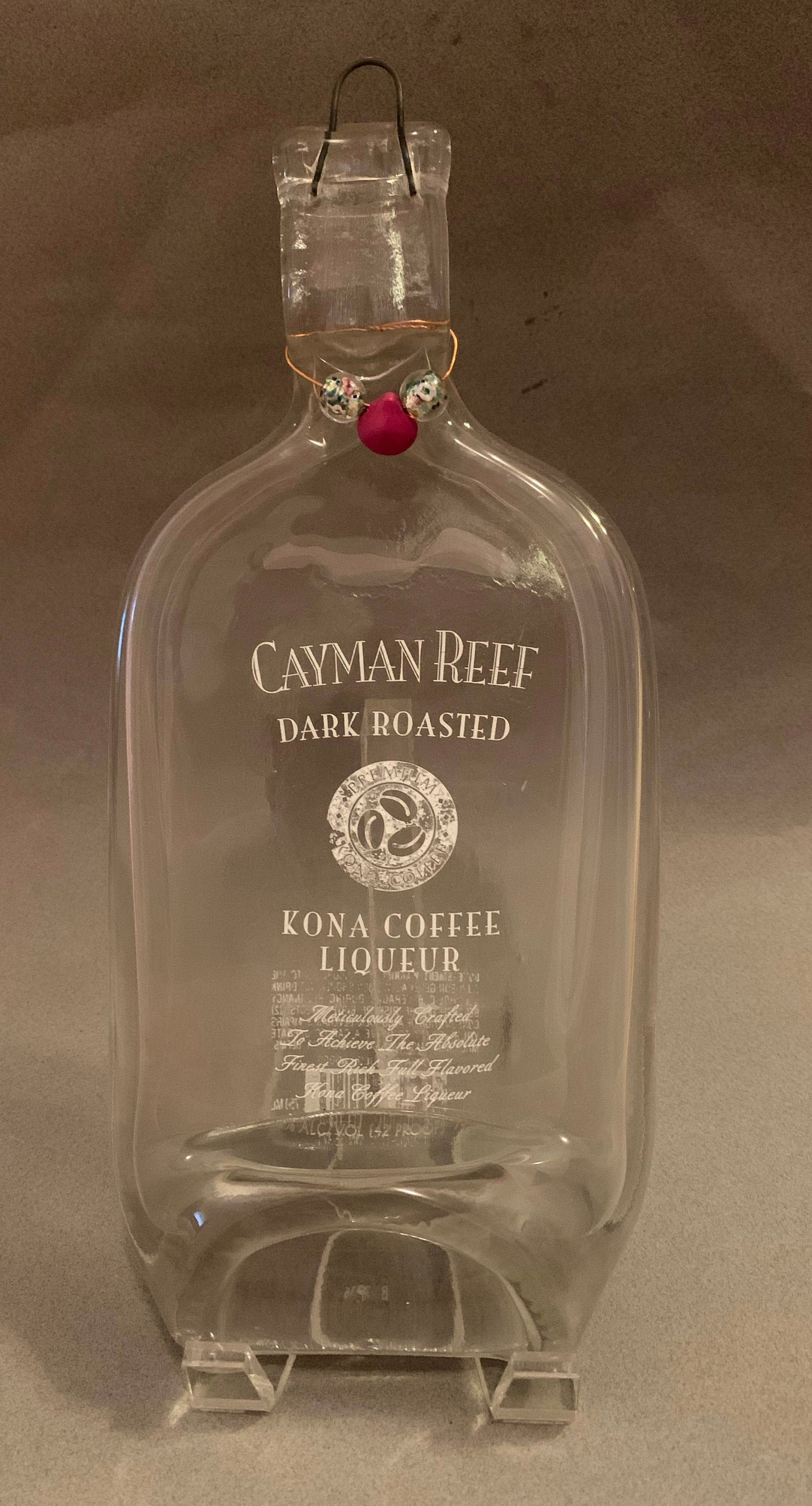 Cayman Reef Liqueur bottle transformed into an elegant food - Etsy.de