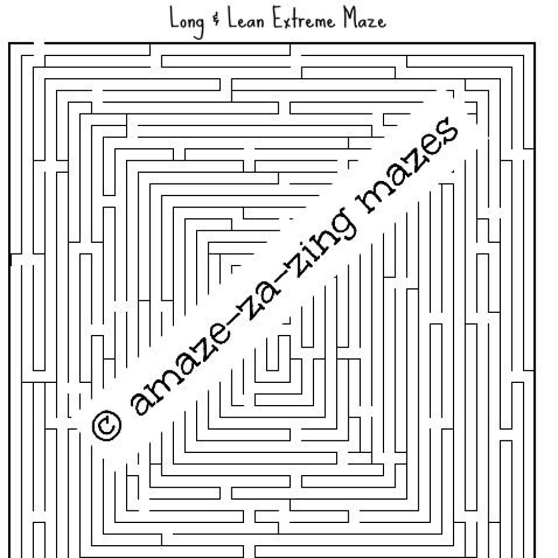 Amaze-za-zing Mazes - Long/lean Maze - Extreme Maze for Adults & Kids ...