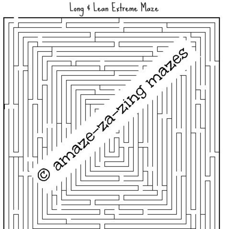 Amaze-za-zing Mazes - Long/lean Maze - Extreme Maze for Adults & Kids ...