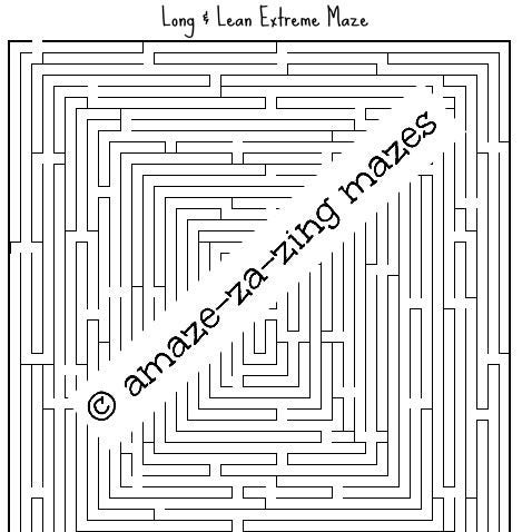 Amaze-za-zing Mazes - Long/lean Maze - Extreme Maze for Adults & Kids ...