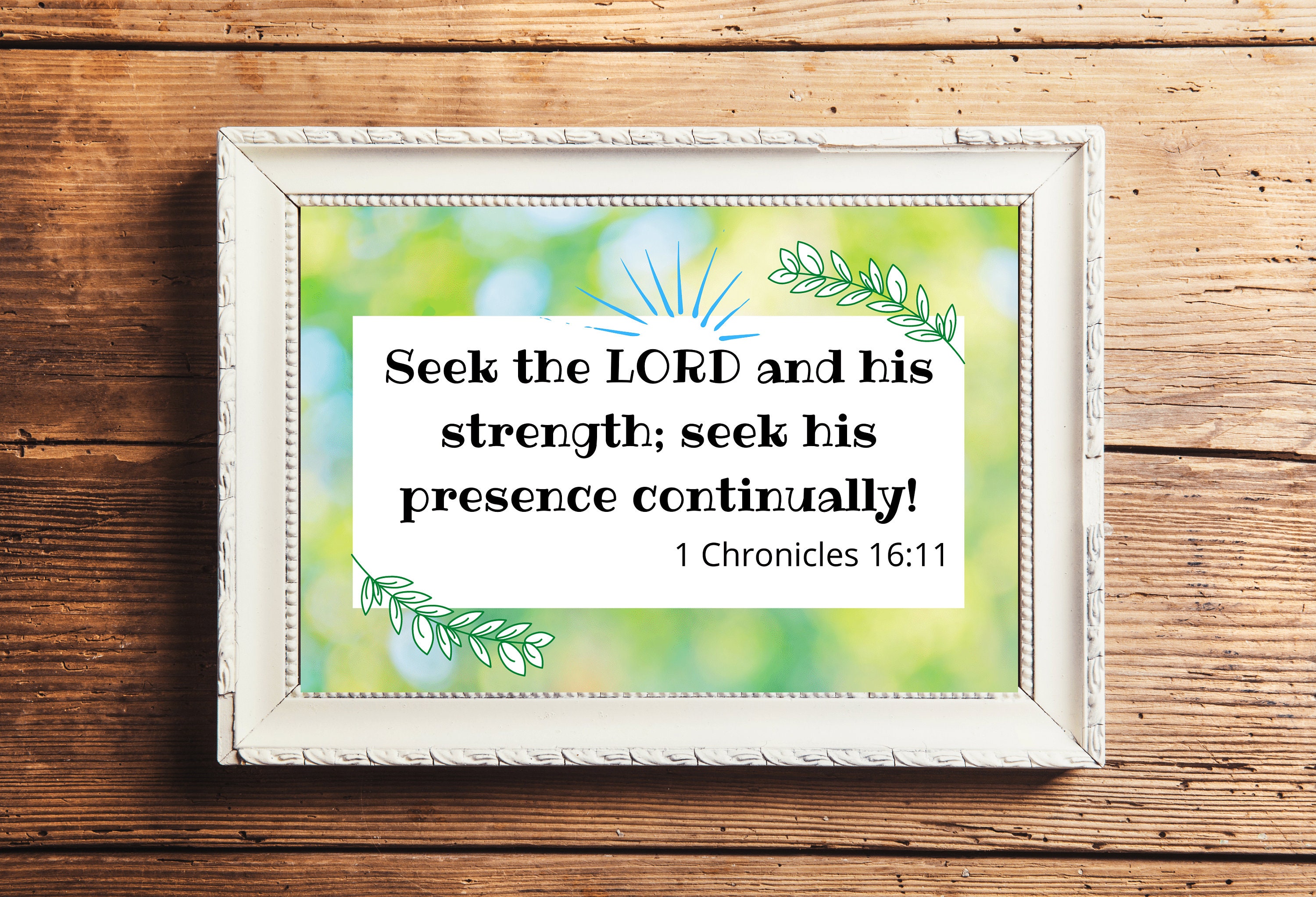 Bible Verse Printable, 1 Chronicles 16:11, Scripture Wall Art ...