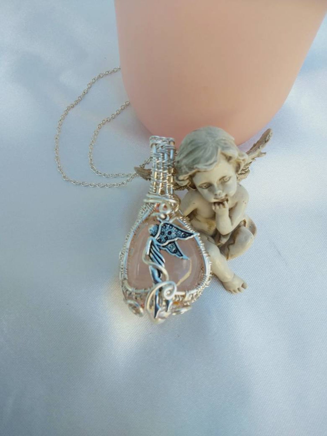 Angel Called Rose Pendant - Etsy Australia