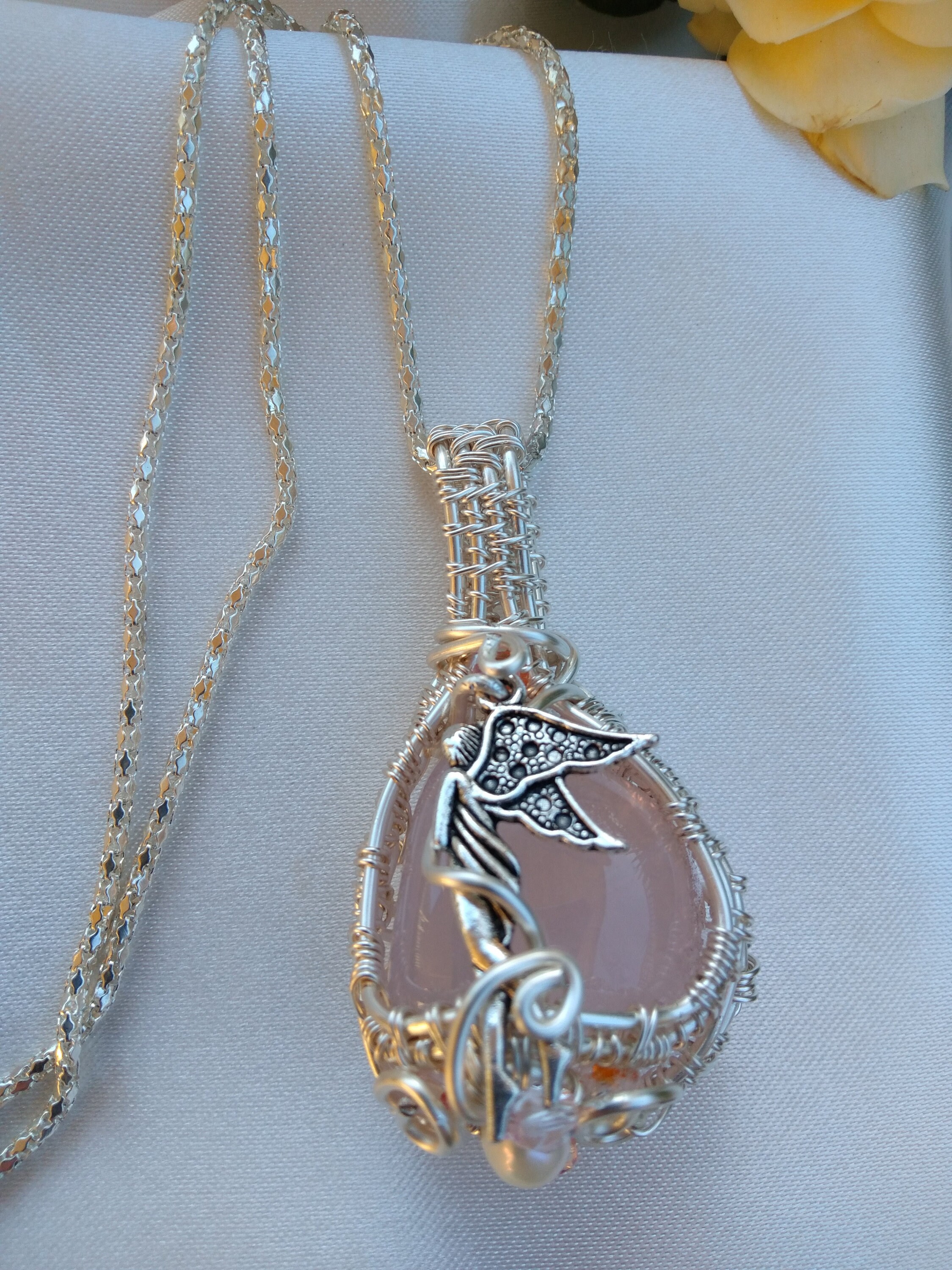 Angel Called Rose Pendant - Etsy Australia