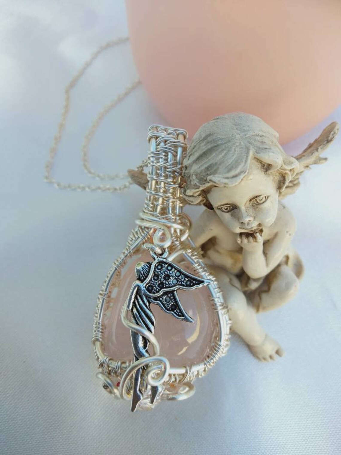 Angel Called Rose Pendant - Etsy Australia