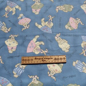 Pastel Bunny Rabbit Flannel Fabric by the Half Yard - Etsy