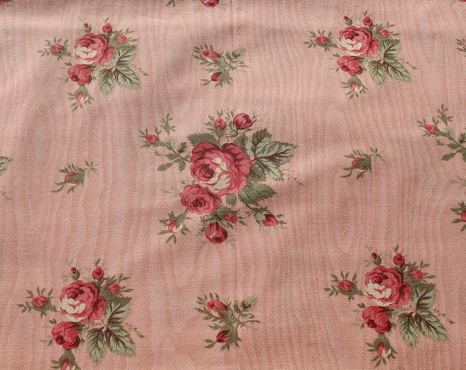 Shabby Chic Pink Cottage Rose Cotton Sewing Fabric by Robyn Pandolph ...