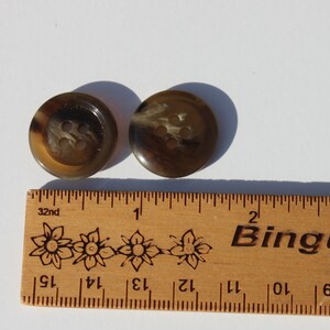 Vintage Brown Faux Shell Buttons, NOS 3/4 Inch, Lot of 15 Craft Sewing ...