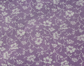 Purple Floral Fabric - Etsy