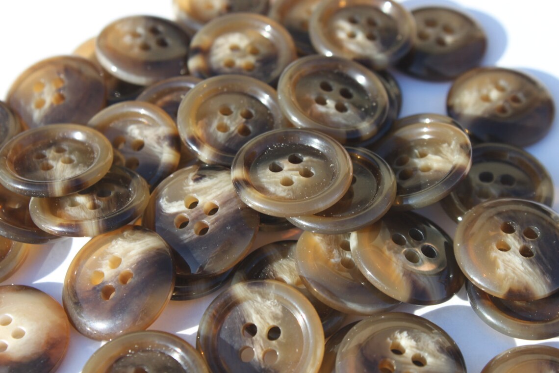 Vintage Brown Faux Shell Buttons NOS 3/4 inch Lot of 50 | Etsy