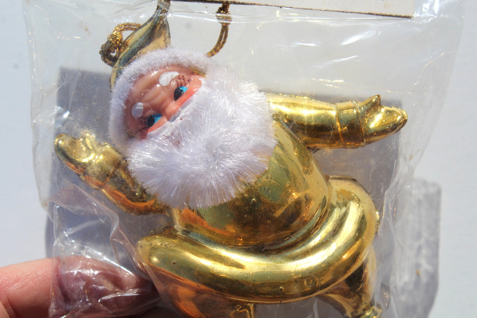 Gold Santa Claus Christmas Tree Ornament New Old Stock Made | Etsy