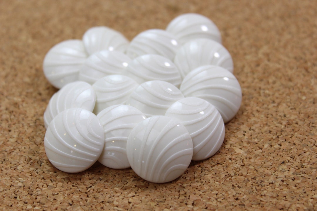 Geometric White Crafting Buttons: 3/4 Inch Shank Back, Lot of 20 - Etsy