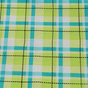 Lime Green Check Plaid Fabric by the Yard - Etsy
