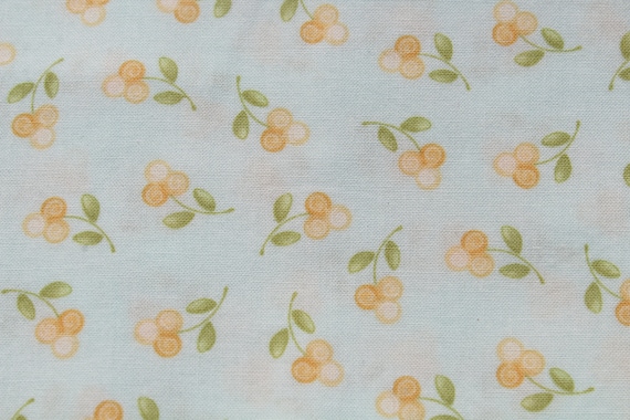 Small Floral Print Cotton Fabric by the Yard Yellow Flowers | Etsy