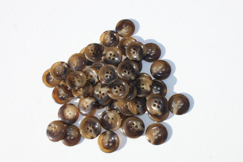 Vintage Brown Faux Shell Buttons NOS 3/4 inch Lot of 50 | Etsy