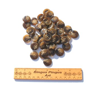 Vintage Brown Faux Shell Buttons, NOS 3/4 Inch, Lot of 15 Craft Sewing ...