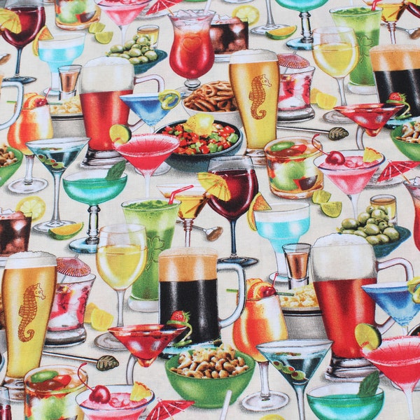 Cocktail Fabric - Etsy