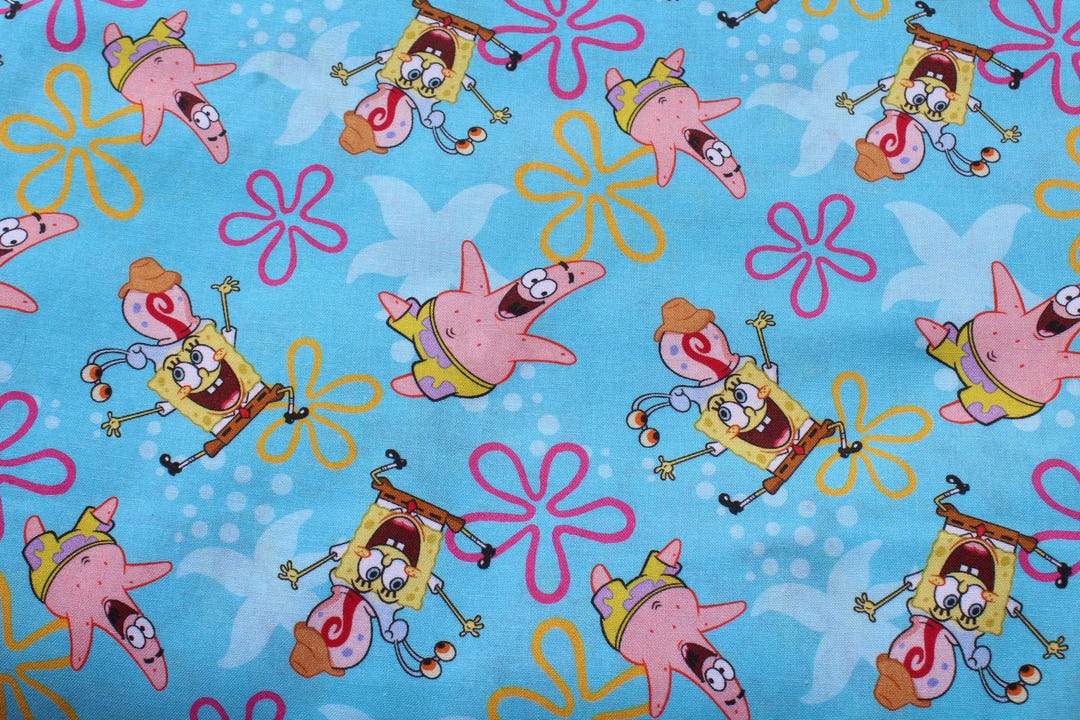 Spongebob Cotton Fabric: Novelty Kids Sewing Quilting Material - Etsy