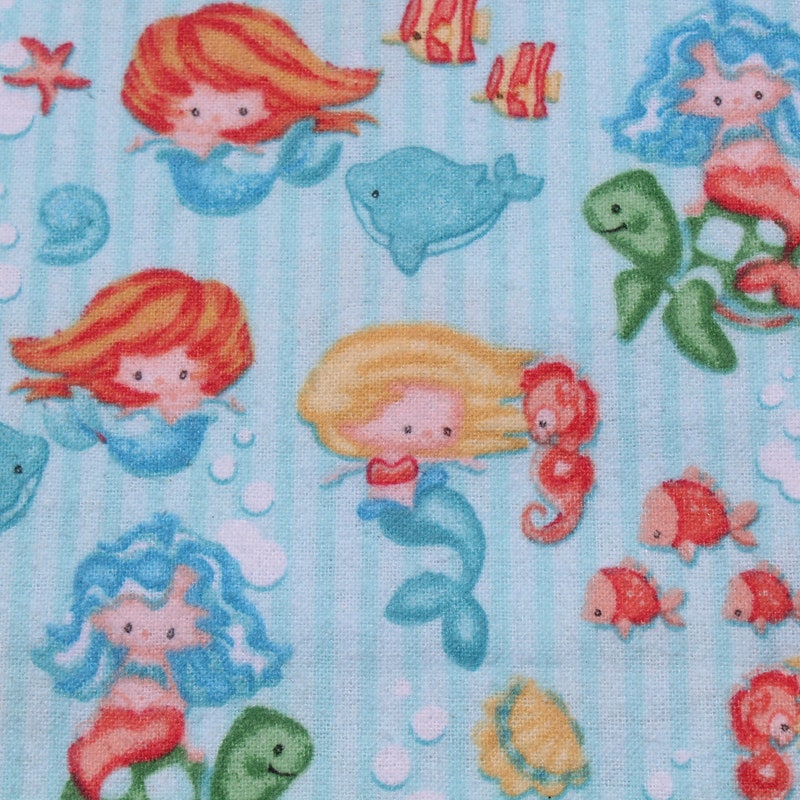 Flannel Mermaid Fabric - Etsy