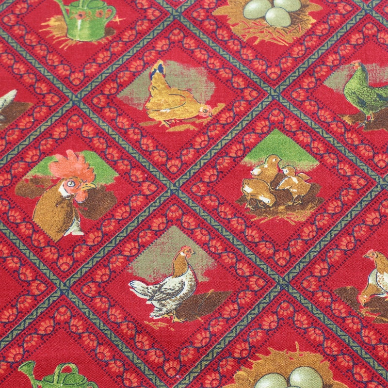 Rooster Fabric - Etsy