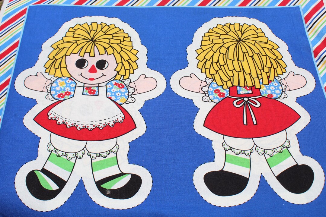 DIY Girl & Bog Ragdoll Doll, Cut and Sew Gingham Girl Craft Fabric - Etsy