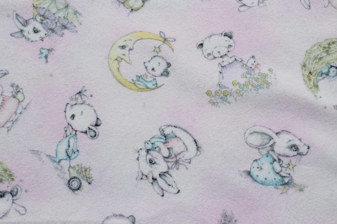 Pastel Baby Pink Mouse 100% Cotton Flannel Fabric by the Yard - Etsy