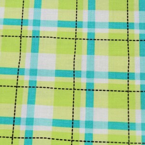 Lime Green Check Plaid Fabric by the Yard - Etsy