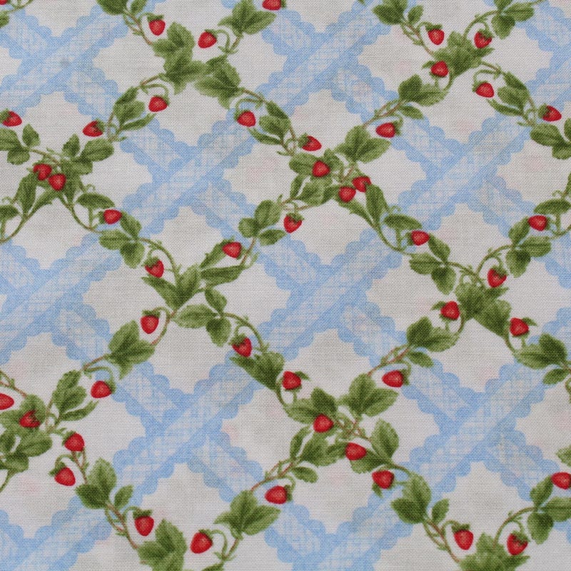 Blue Lattice Fabric - Etsy