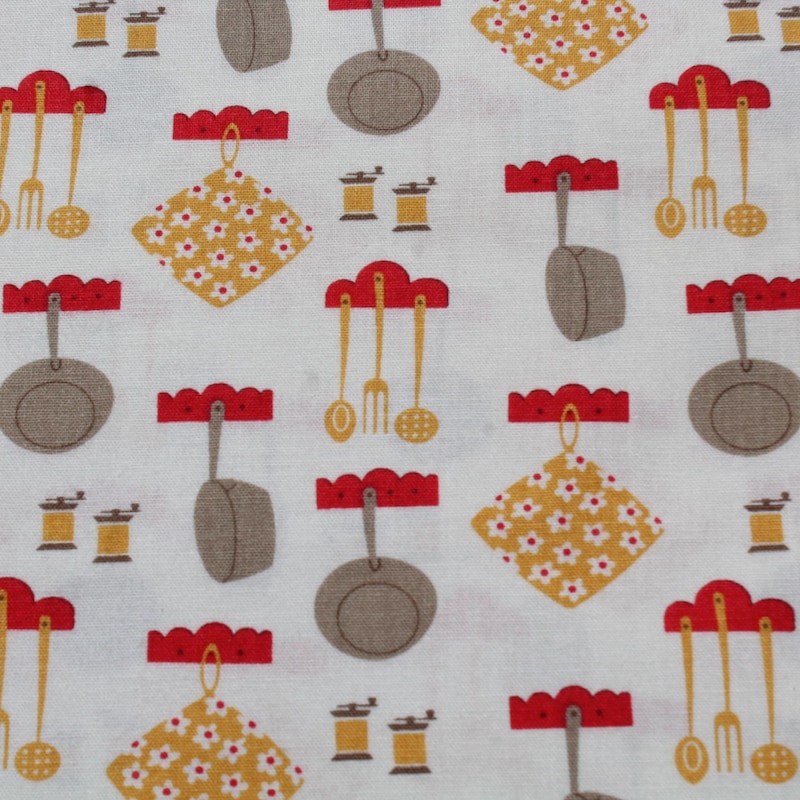 Retro Kitchen Fabric - Etsy