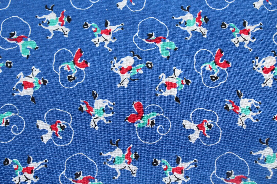 Cowboy Rodeo Fabric: Small Print Western Cotton Material - Etsy