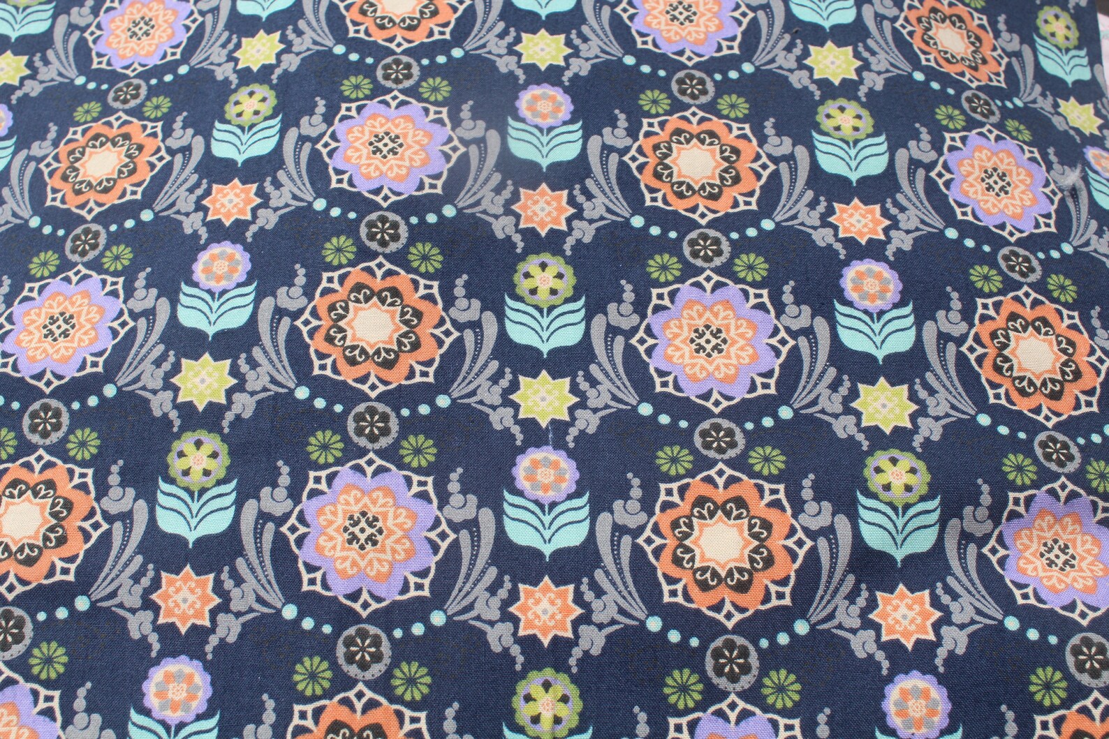 Scandinavian Swedish Style Floral Print Fabric by the Yard - Etsy
