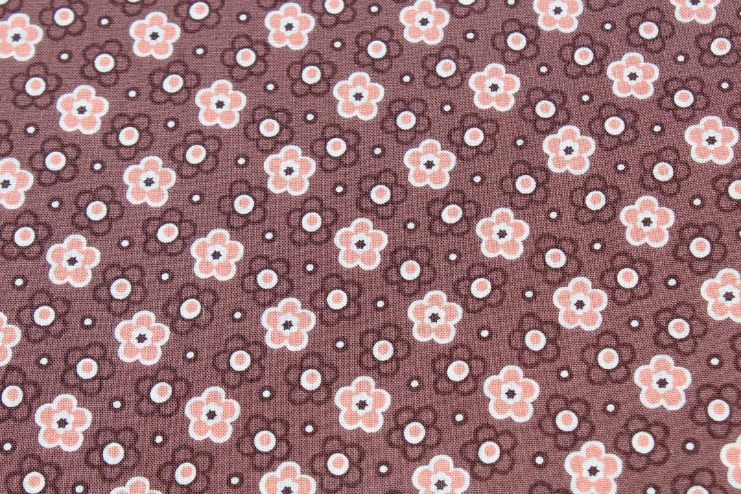 Pink Daisy Flower Cotton Fabric by the Half Yard, Bonny Shadow Posey ...