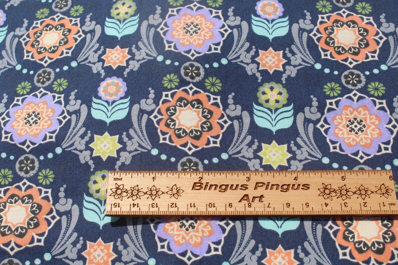Scandinavian Swedish Style Floral Print Fabric by the Yard - Etsy