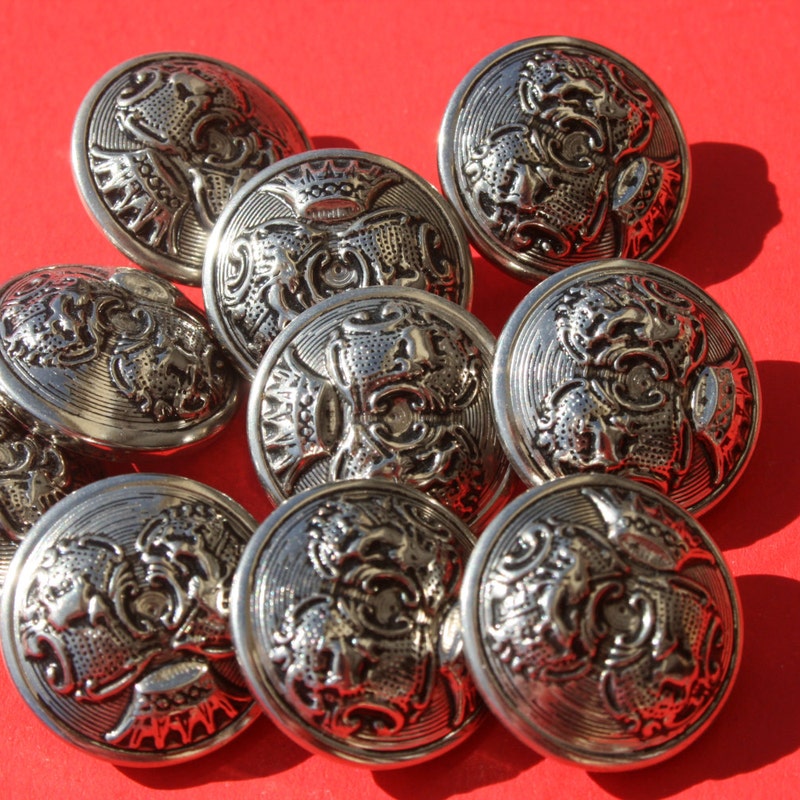 Silver Tone Buttons - Etsy