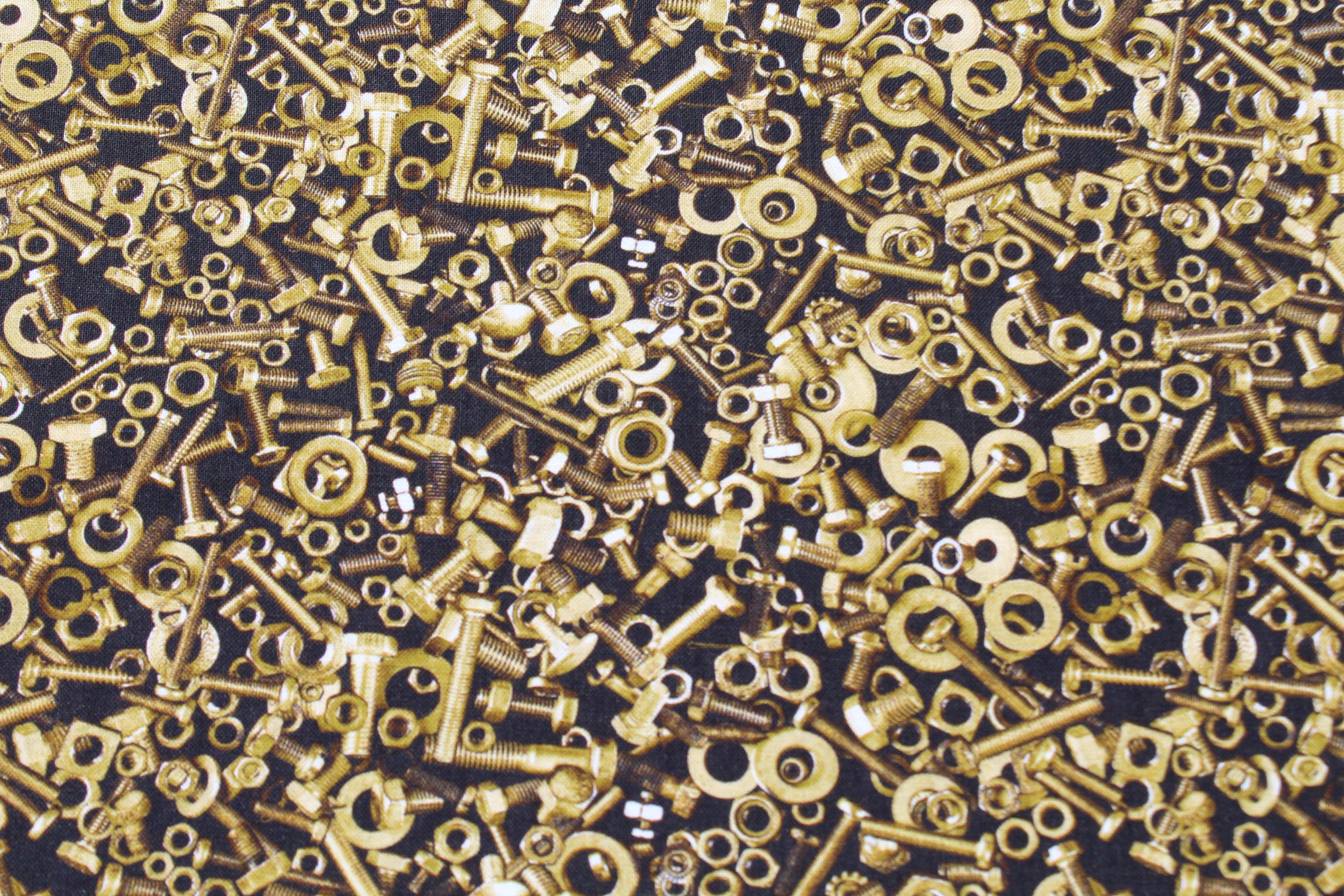 Steampunk Screws & Bolts Cotton Fabric: Urban Essence Quilting - Etsy