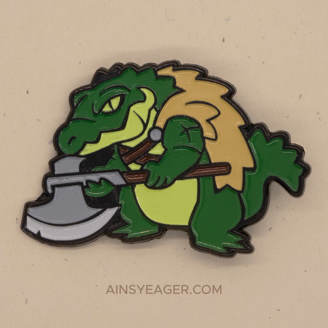 Croc Chopper - Soft Enamel Pin - Etsy
