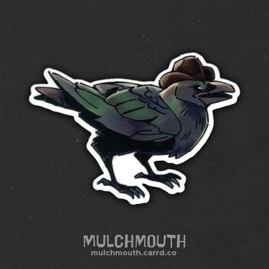 Yeecaw Cowboy Crow Sticker - Etsy