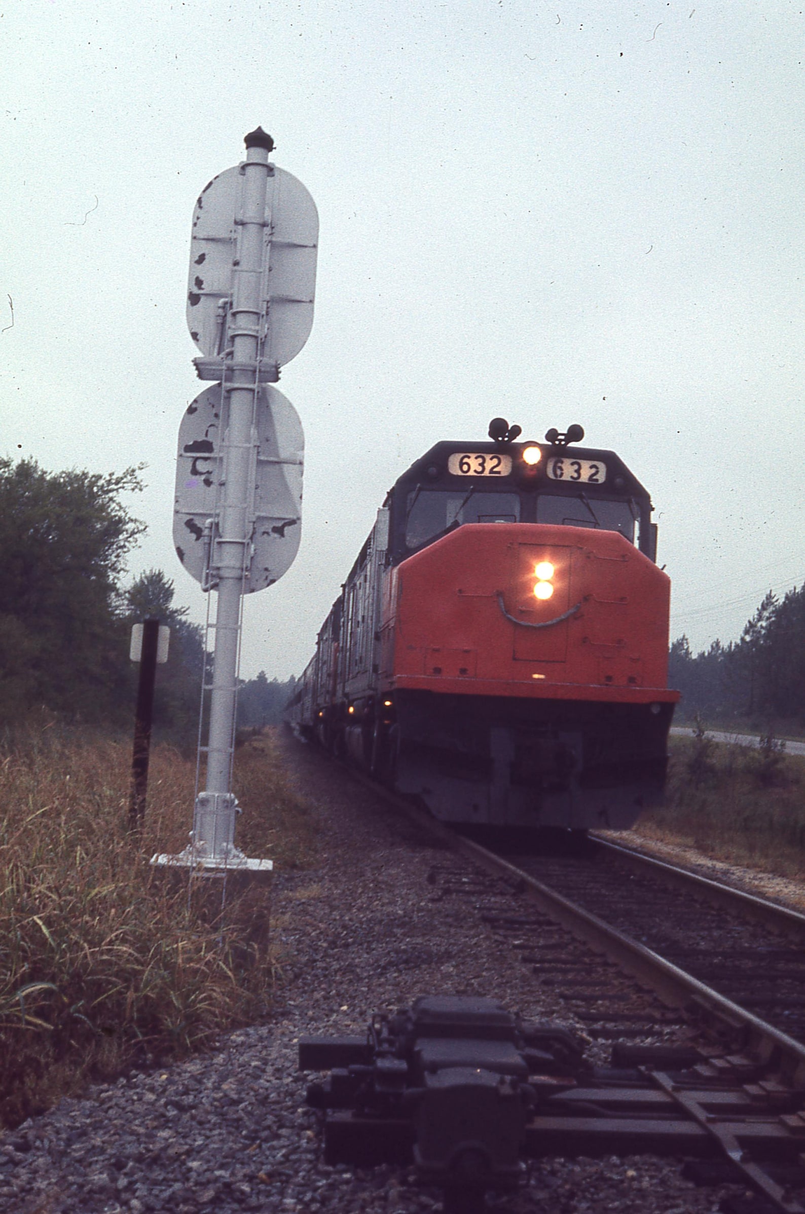 Amtrak Passenger Train at Elgin, South Carolina (1977) - Set of 4 Color ...