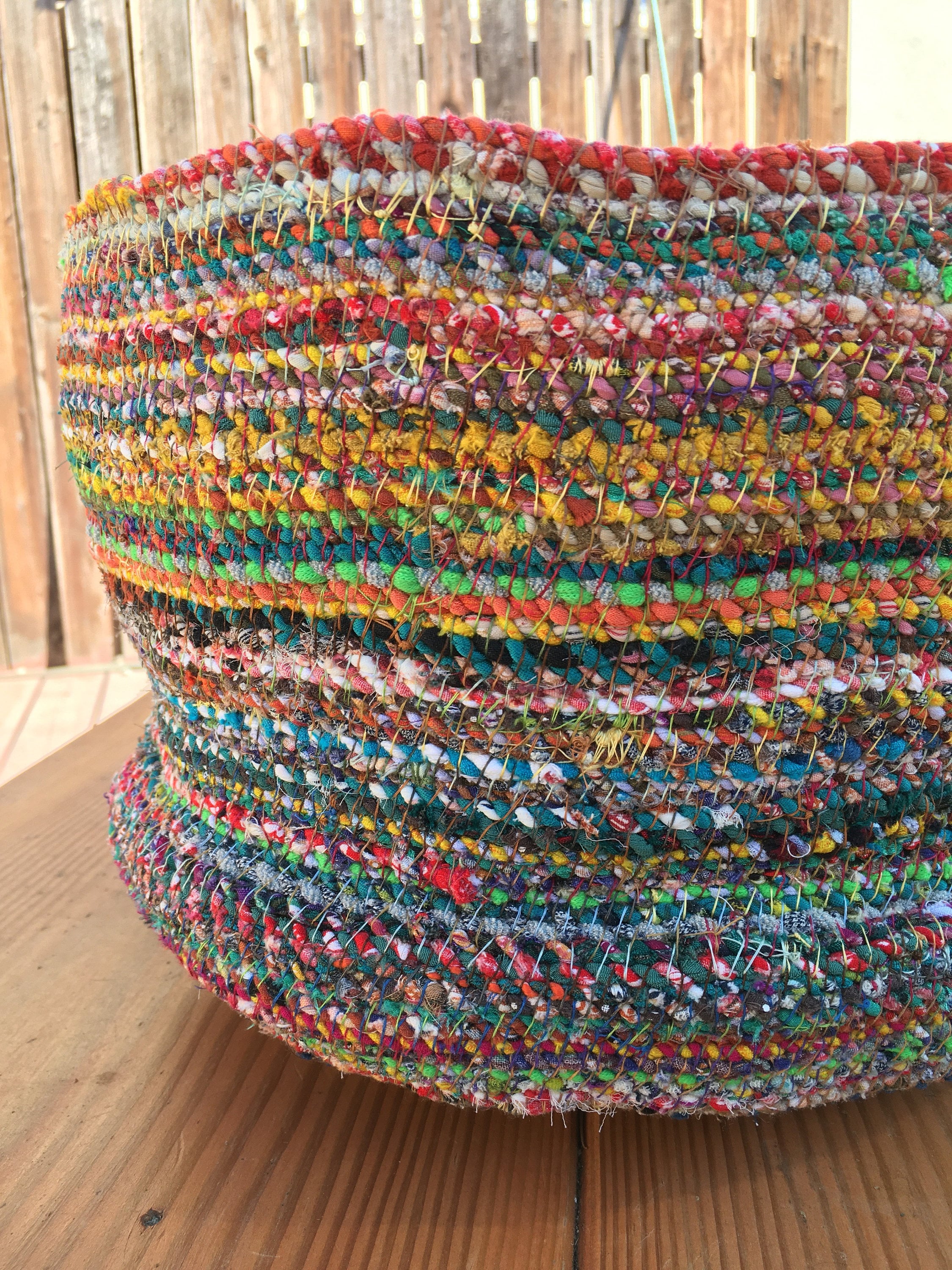 Upcycled Fabric Rag Rope, Scrap Fabric Twine, Fabric Cord, Repurposed ...