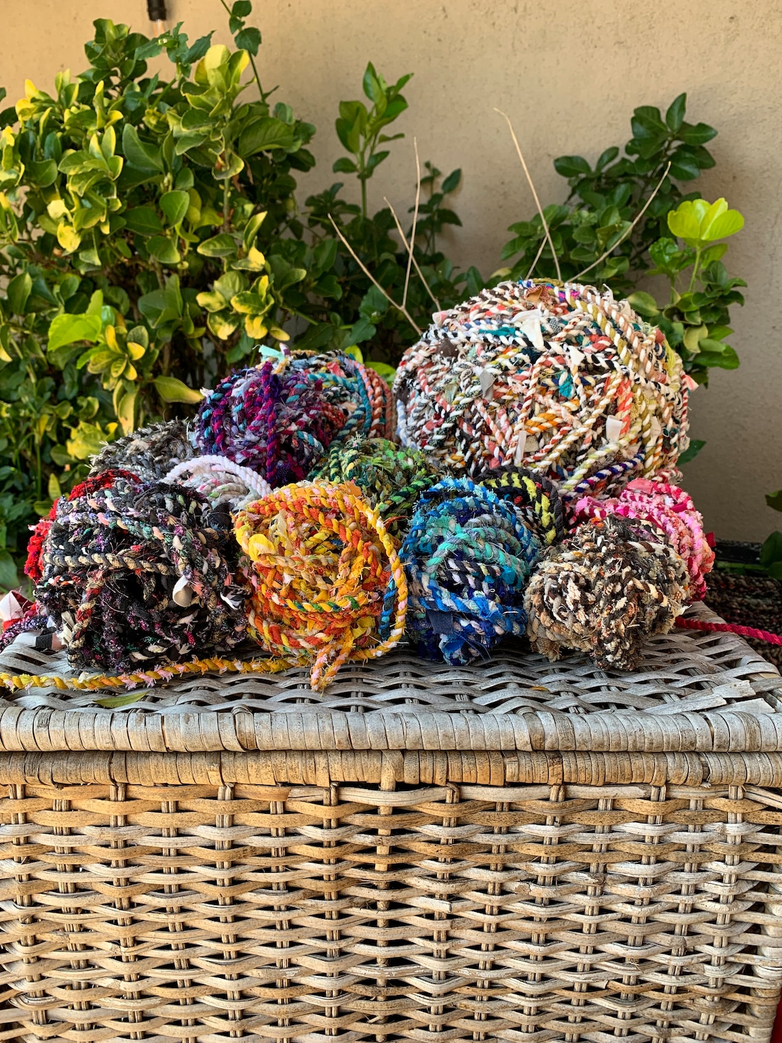 GRAY Upcycled Fabric Rag Rope by the Yard, Scrap Fabric Twine, Fabric ...